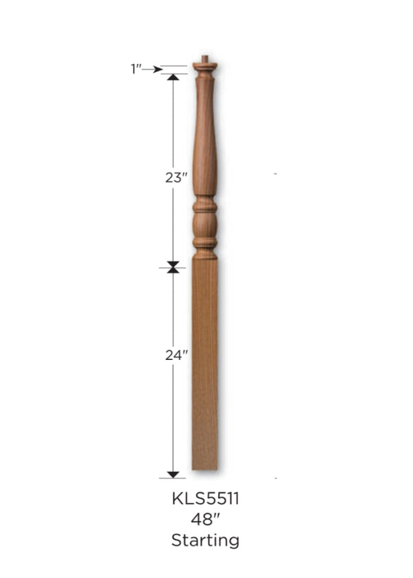 Newel Post Red Oak over Post 5511 - Select Stair Parts LLC