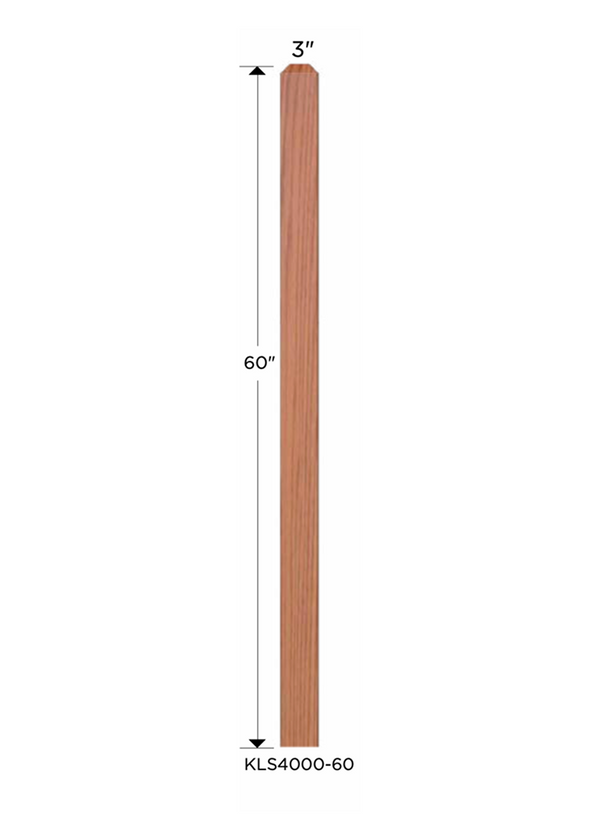 Simple Square Newel Post 4000 - Select Stair Parts LLC