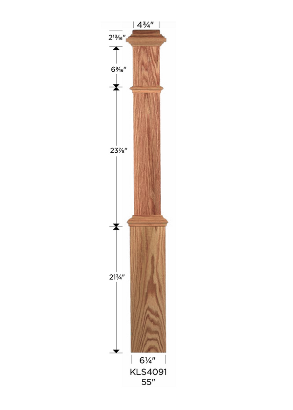 Wooden Box Newel Post 4091 - Select Stair Parts LLC